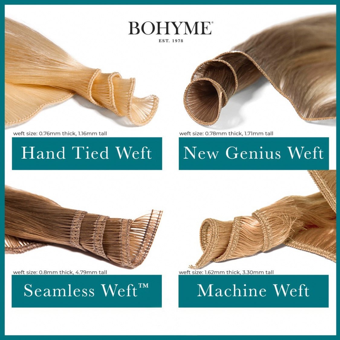 Differences between machine tied and hand tied wefts? – Simply Hair Co.